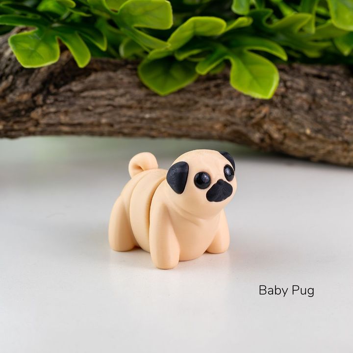 3D Printable Baby Pug by ZOU3D