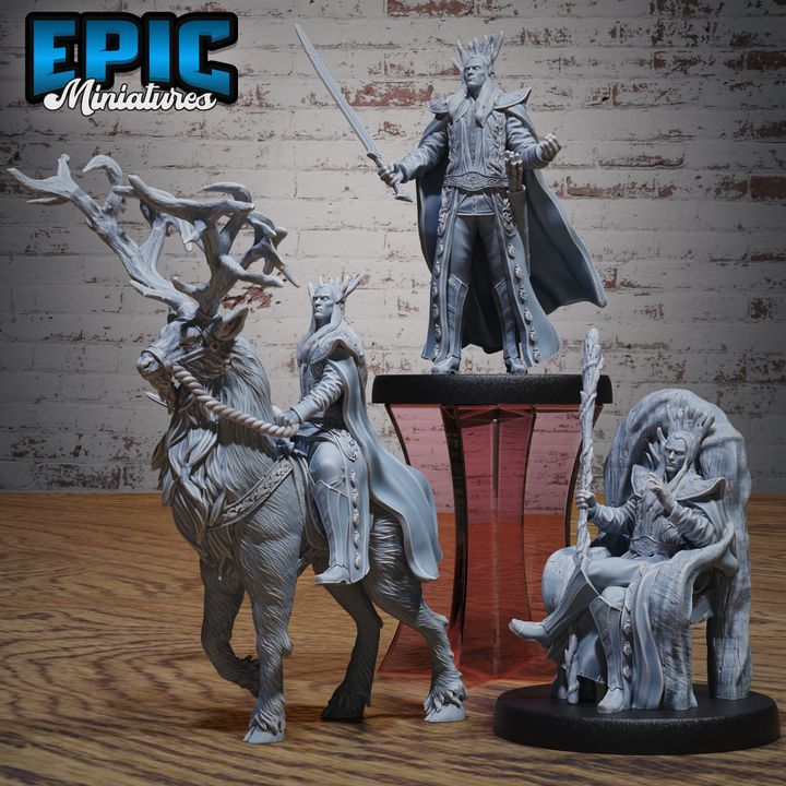 3D Printable High Elf King Set / Elven Leader / Elvish Lord Warrior ...