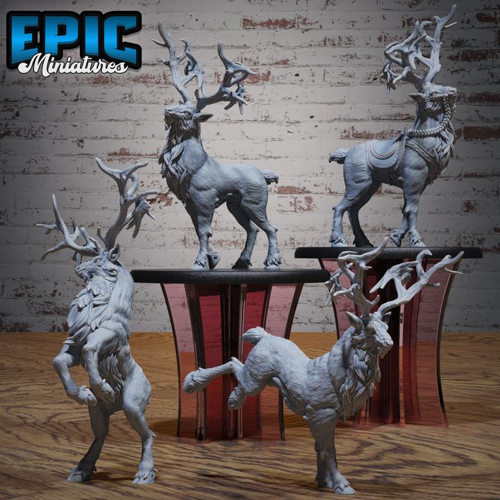3D Printable Deer King Set / Hoofed Wild Animal / Stag / Antler ...