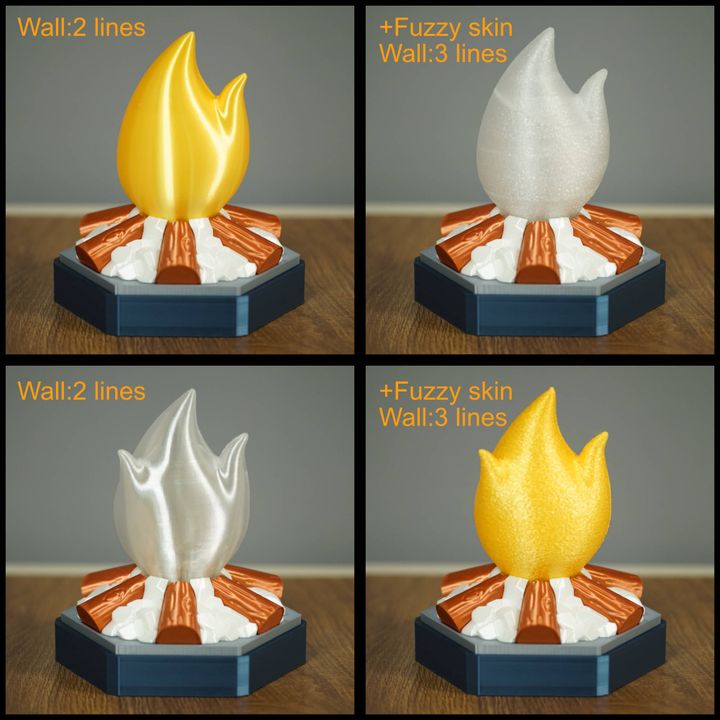 3D Printable Campfire table lamp by UncleRay3Dprint
