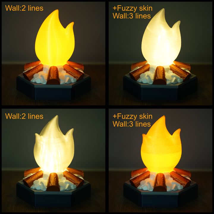 3D Printable Campfire table lamp by UncleRay3Dprint