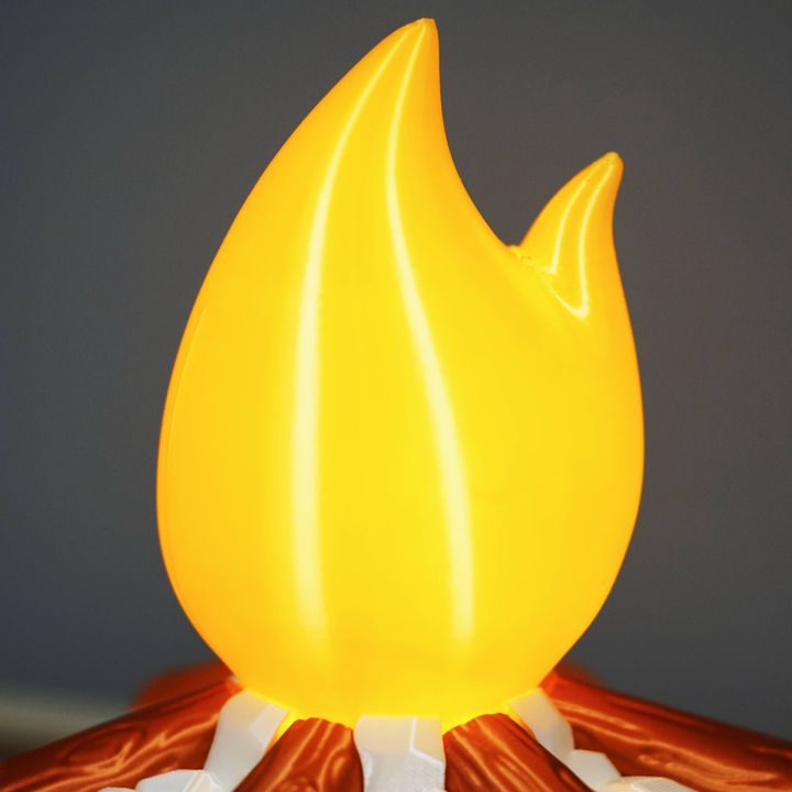 3D Printable Campfire table lamp by UncleRay3Dprint