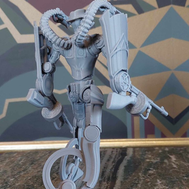 3D Printable Mafia Robot by SteamHunks