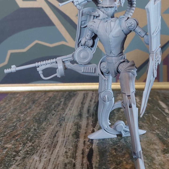 3D Printable Mafia Robot by SteamHunks