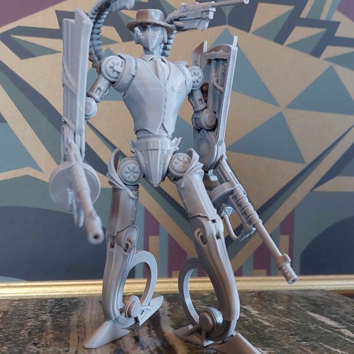 3D Printable Mafia Robot by SteamHunks