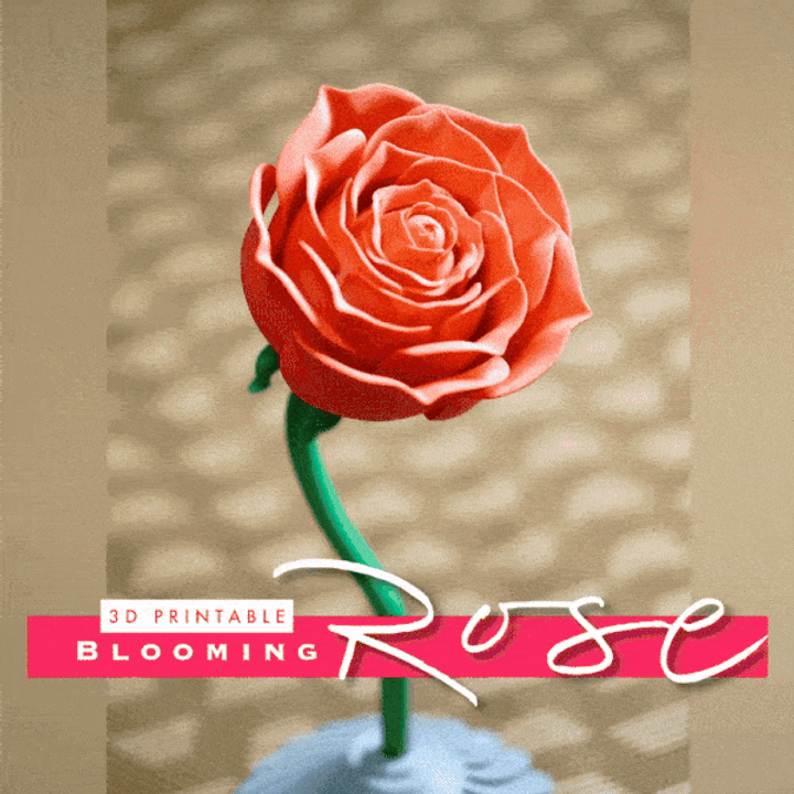 3D Printable 3D Printable Blooming Roses by UncleRay3Dprint