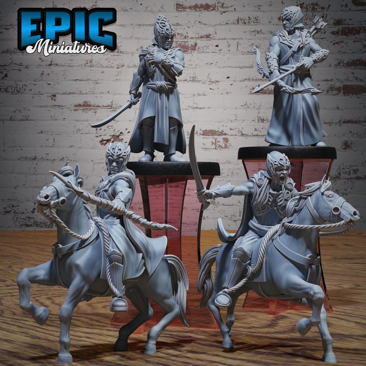 3D Printable Elf Army Set B / Elven Warrior / Elvish Fighter Lord ...