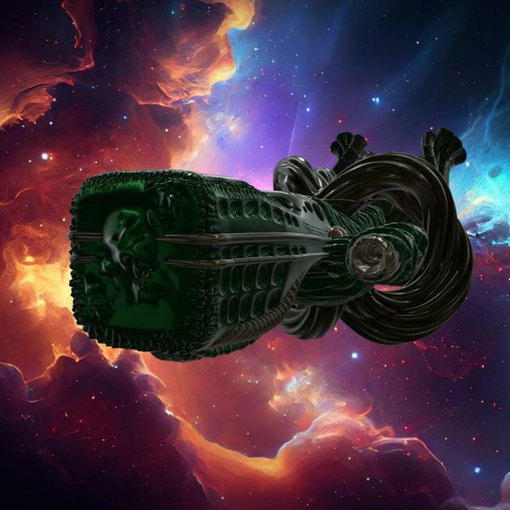 3D Printable Starship fusion Albator vs Hr Giger by david martin