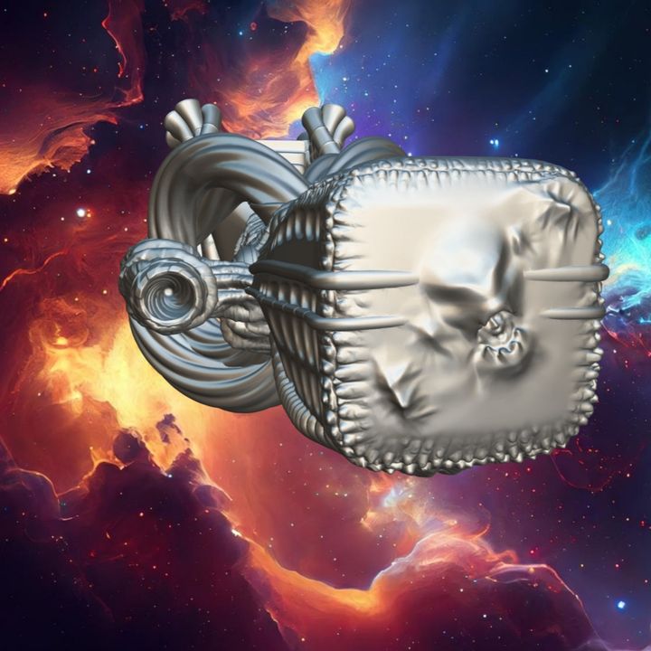 3D Printable Starship fusion Albator vs Hr Giger by david martin