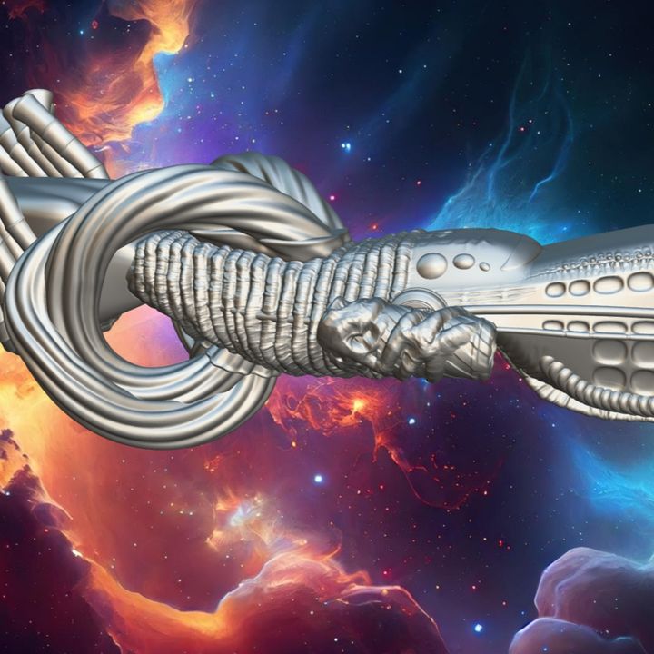 3D Printable Starship fusion Albator vs Hr Giger by david martin
