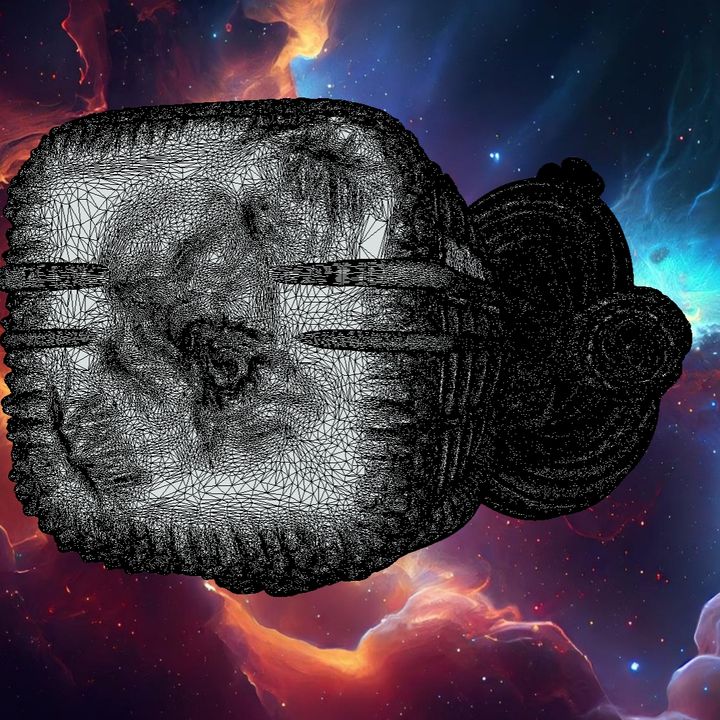 3D Printable Starship fusion Albator vs Hr Giger by david martin