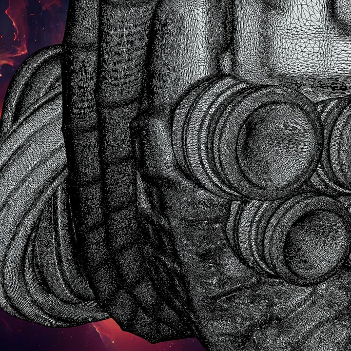 3D Printable Starship fusion Albator vs Hr Giger by david martin