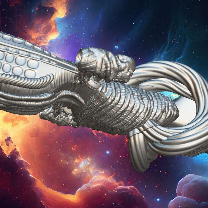 3D Printable Starship fusion Albator vs Hr Giger by david martin