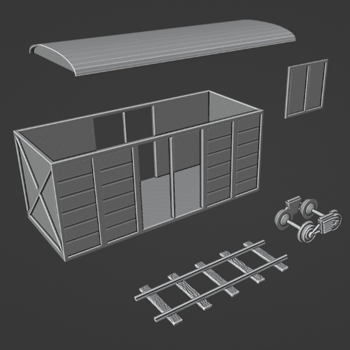 3D Printable Gaslands Train Car Set by Michael Crossman