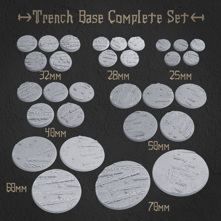 3D Printable Complete Trench Base Set by Andrew Noble