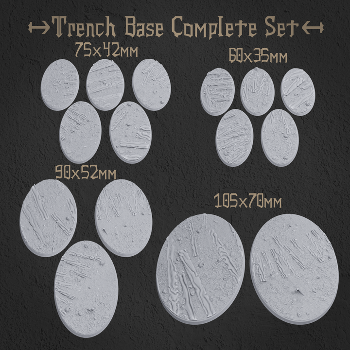 3D Printable Complete Trench Base Set by Andrew Noble
