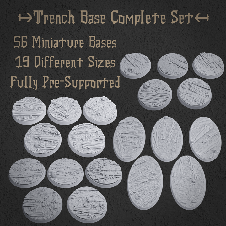 3D Printable Complete Trench Base Set by Andrew Noble