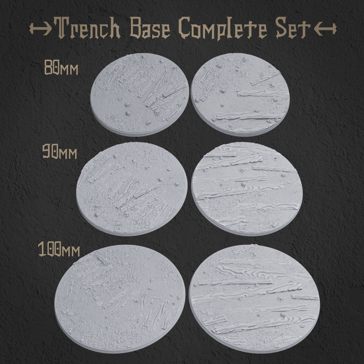 3D Printable Complete Trench Base Set by Andrew Noble