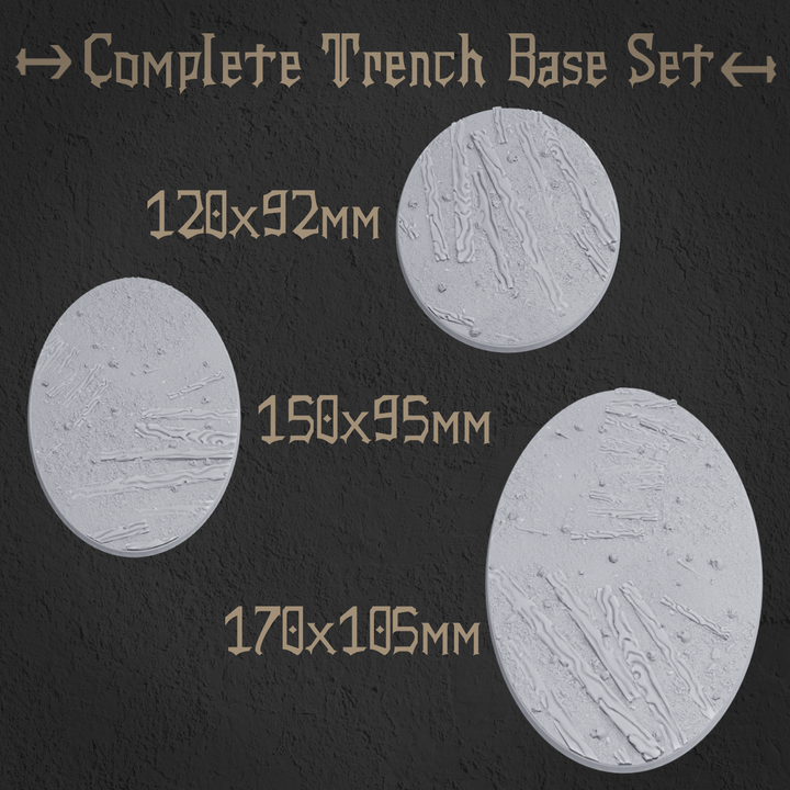 3D Printable Complete Trench Base Set by Andrew Noble