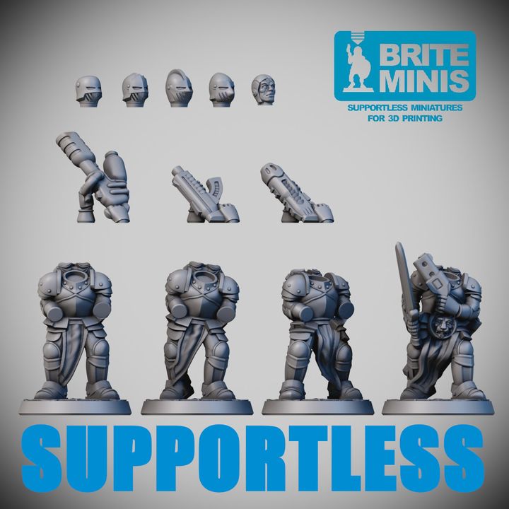 3D Printable Modular Space Knights - Supportless & Easy to print - for ...