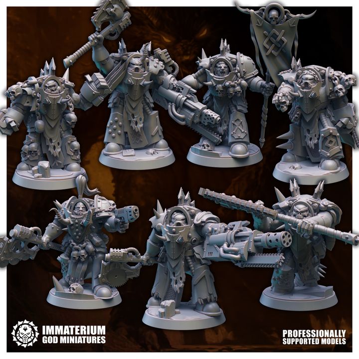 3D Printable Hellflayer terminators by Immaterium God Miniatures