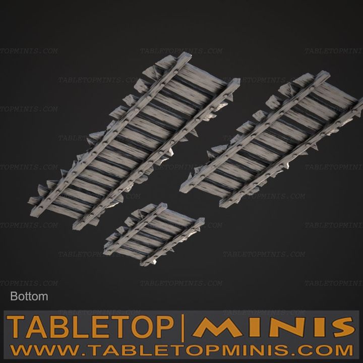 3D Printable Makeshift Wooden Bridge by TableTopMinis