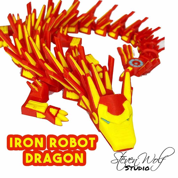 3D Printable Robot Dragon by Steven Wolf Studio