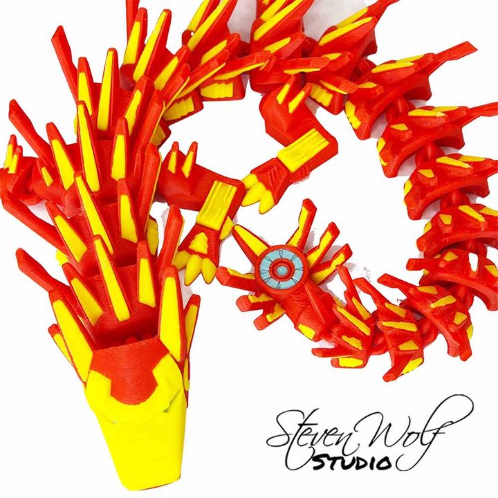 3D Printable Robot Dragon by Steven Wolf Studio