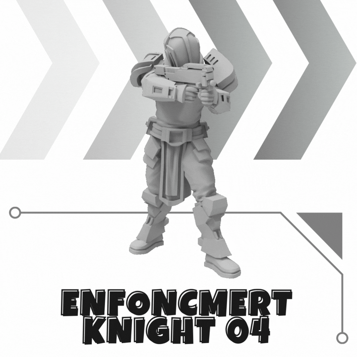 3D Printable ENFONCMERT KNIGHT SHOCK SQUAD by Greenminiatures