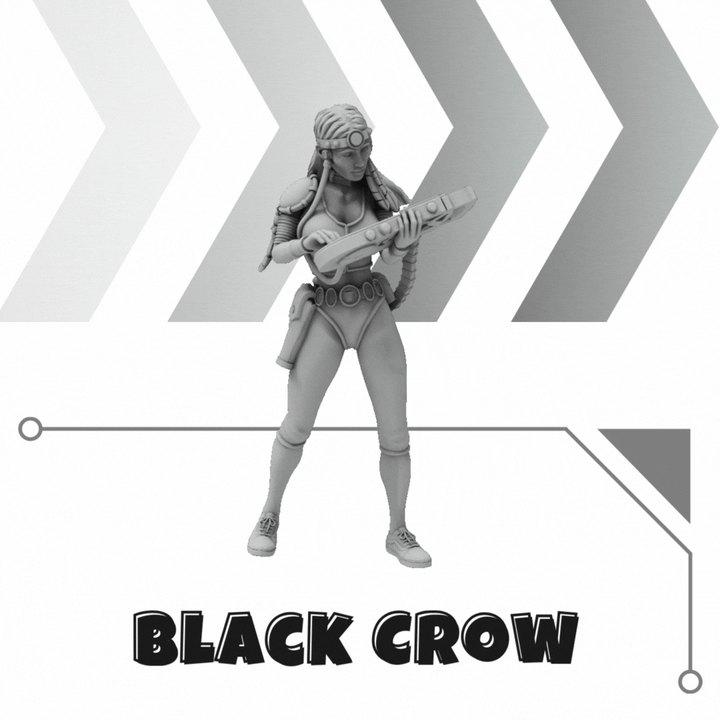 3D Printable BLACK CROW HACKER by Greenminiatures