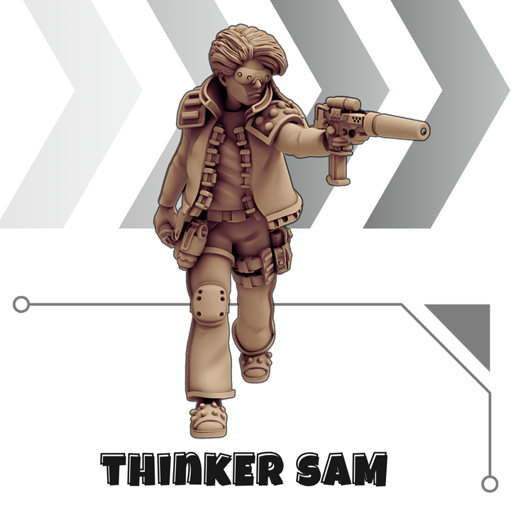 3D Printable THINKER SAM RUNNER by Greenminiatures