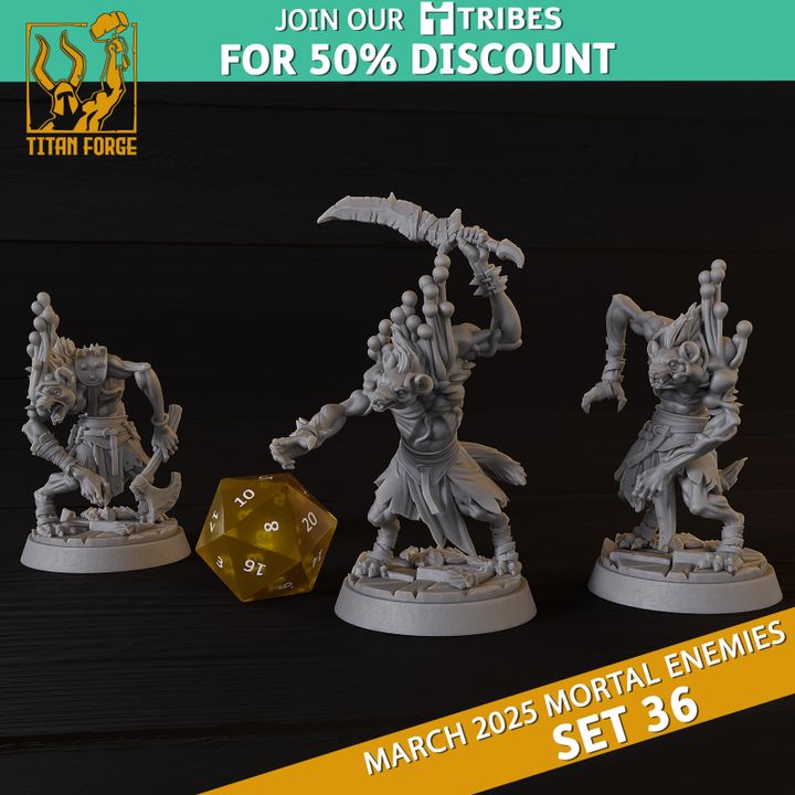 3D Printable RPG - Monsters DnD 5e - Mortal Enemies Set 36 by Titan ...