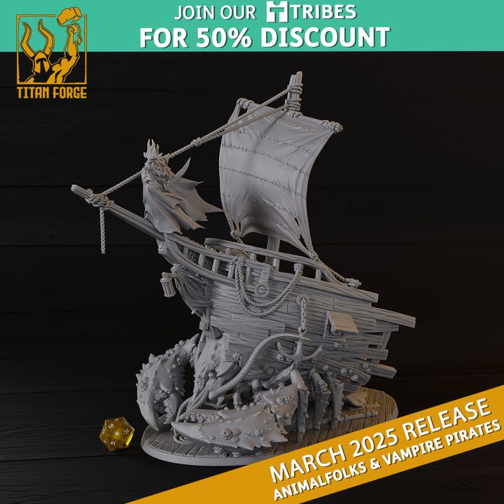 3D Printable Sea Terror - Animalfolks & Vampire Pirates - Titan Forge ...