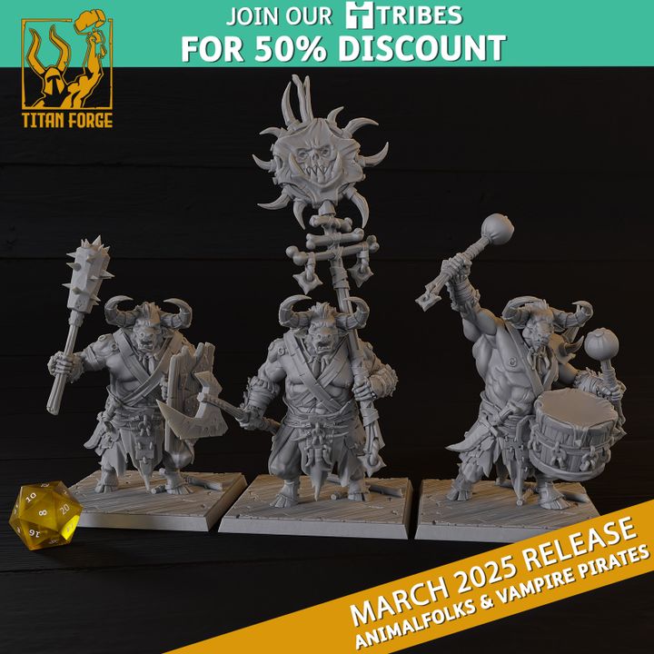 3D Printable Minotaur Herds Weapon and Shield - Animalfolks & Vampire ...