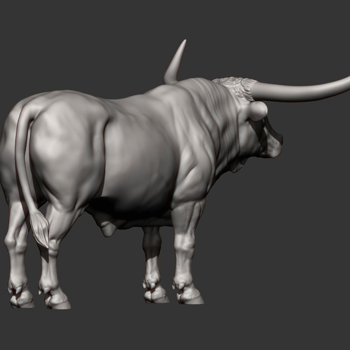 3D Printable Texas Longhorn by Alexander3dart