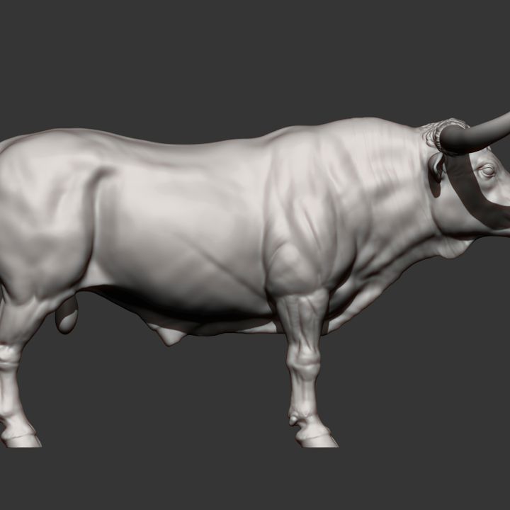3D Printable Texas Longhorn by Alexander3dart