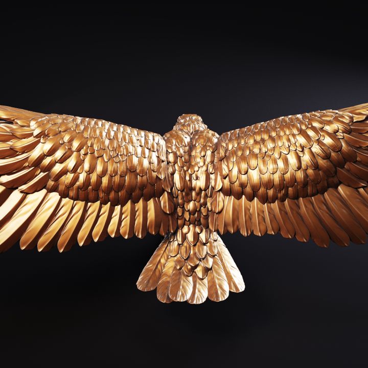 3D Printable Eagle golden by Art of V