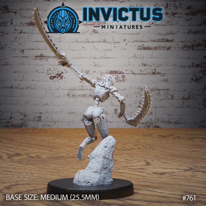 3D Printable Killer Bot Girl Attack / Sci-Fi Robot Soldier / Space ...