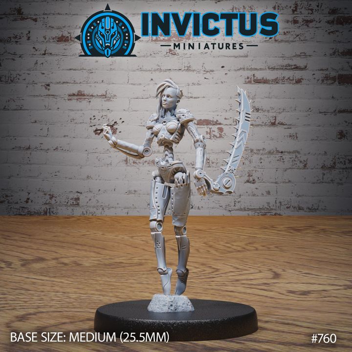 3D Printable Killer Bot Girl Set / Sci-Fi Robot Soldier / Space Battle ...