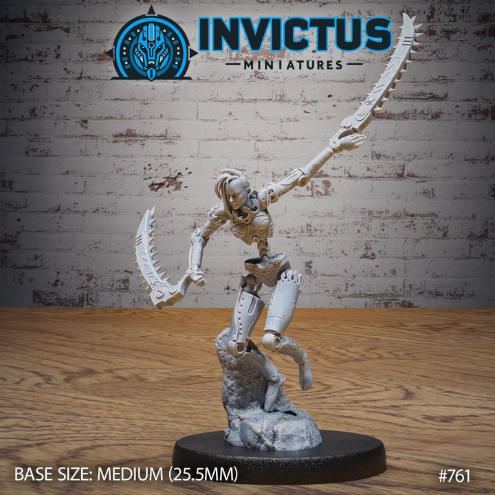 3D Printable Killer Bot Girl Set / Sci-Fi Robot Soldier / Space Battle ...