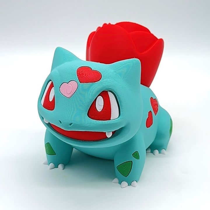 3D Printable POKEMON BULBASAUR - FLOWER - BY COLORS by Aslan