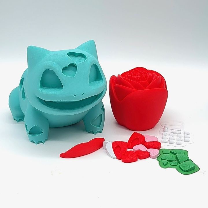 3D Printable POKEMON BULBASAUR - FLOWER - BY COLORS by Aslan