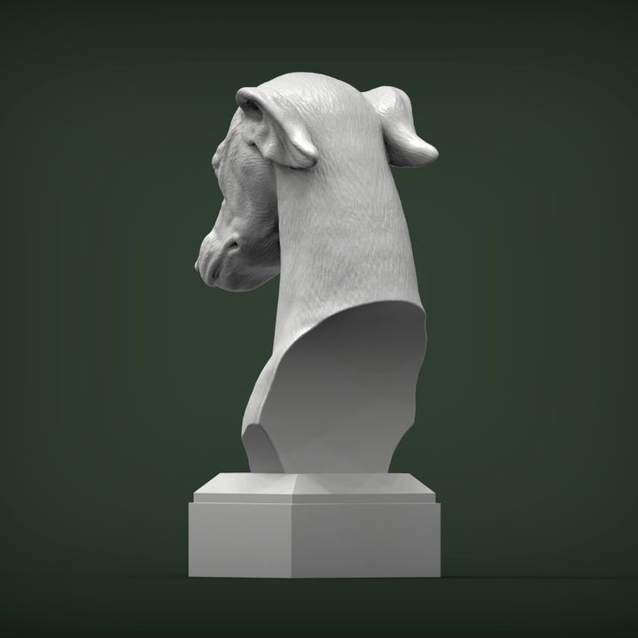 3D Printable Greyhound dog bust by AKUZMENKO