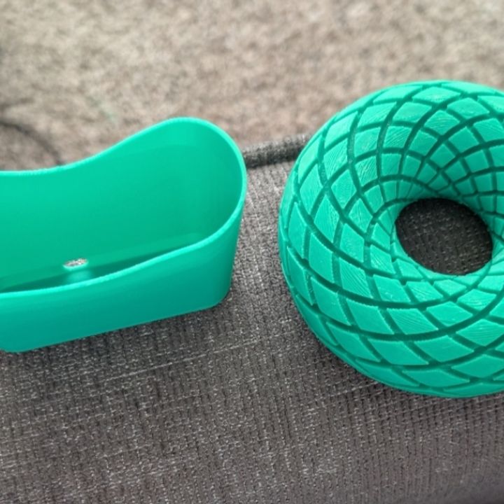 3D Print of Rodin Coil Torus .STL 100mm. x 35mm. Diameter + BASE | 3D ...