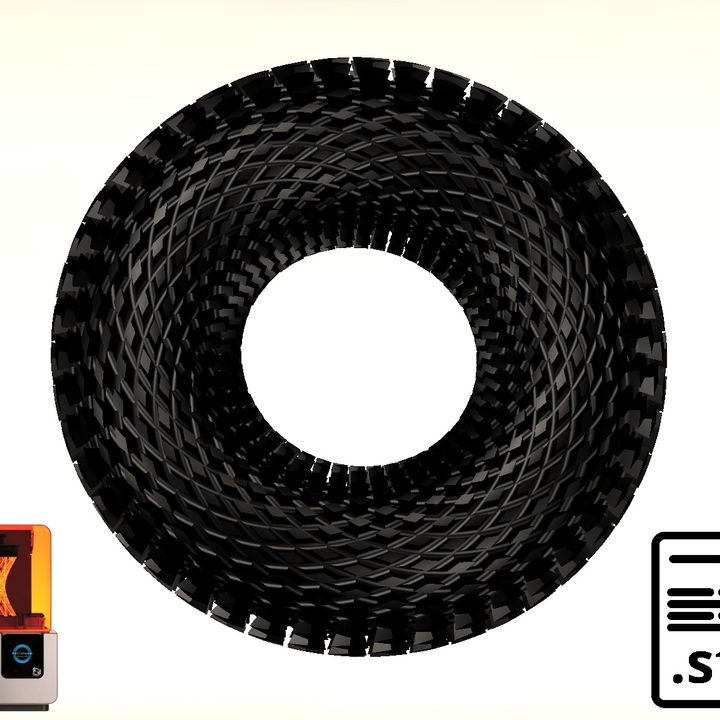 3D Printable Rodin Coil Torus .STL 220mm. x 68mm. Diameter Coil ...