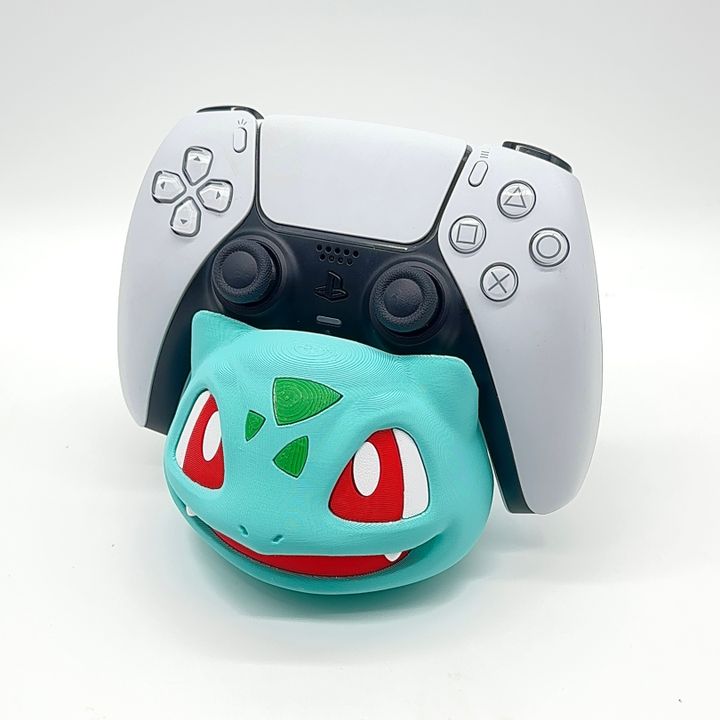 3D Printable BULBASAUR CONTROLLER HOLDER by Aslan