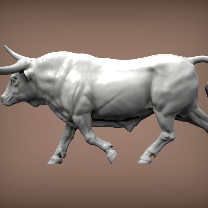 3D Printable Texas Longhorn by Alexander3dart