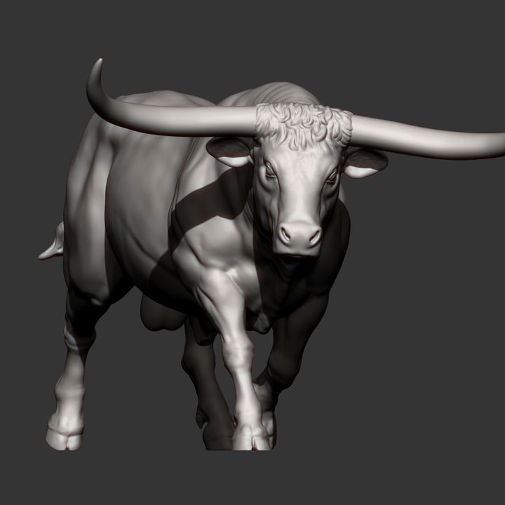 3D Printable Texas Longhorn by Alexander3dart
