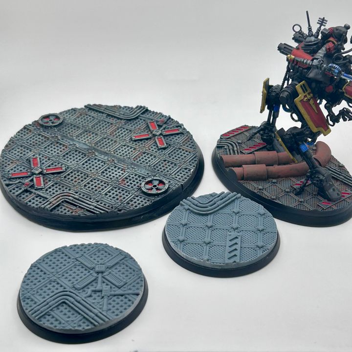 3D Printable Base Topper 64mm - 130mm - 105x75mm - Scifi futuristic by ...