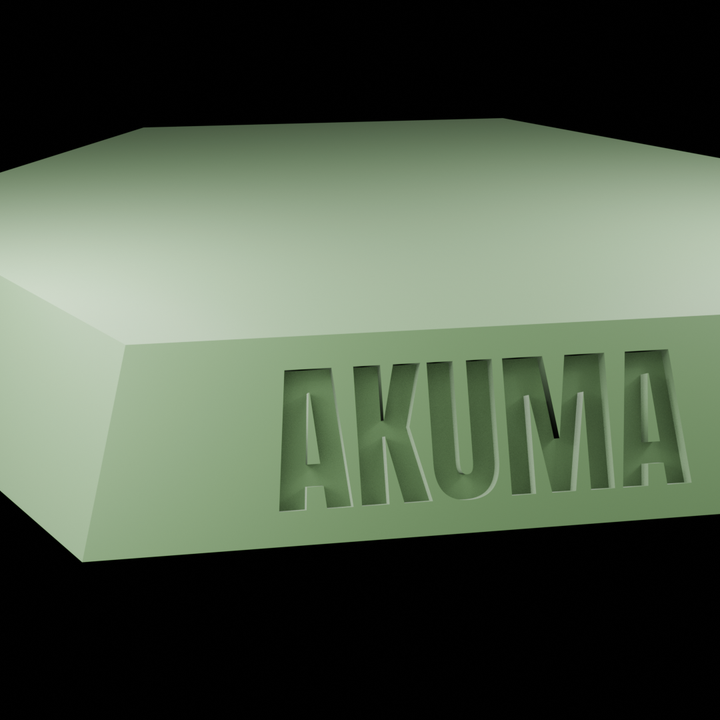 3D Printable Akuma Battletech Hex Base by James Hall